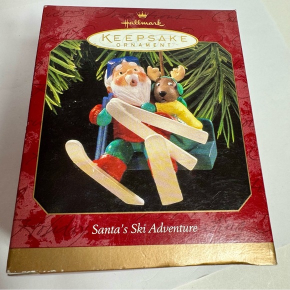 Hallmark | Holiday | Vintage Hallmark Keepsake Ornament Santas Ski ...
